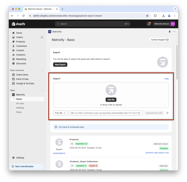 Import data to Shopify with Matrixify - Matrixify App