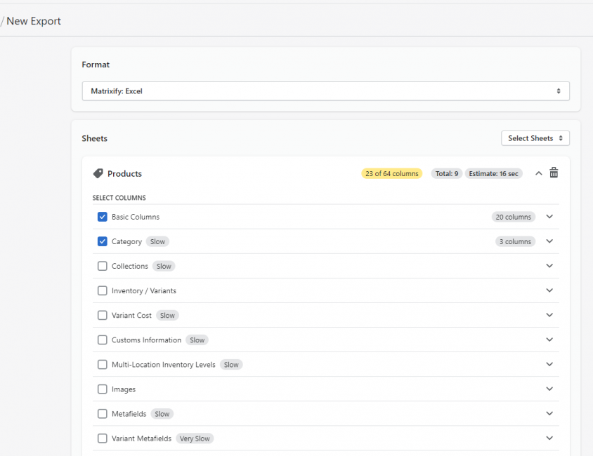 Bulk update Shopify Product Category - Matrixify App