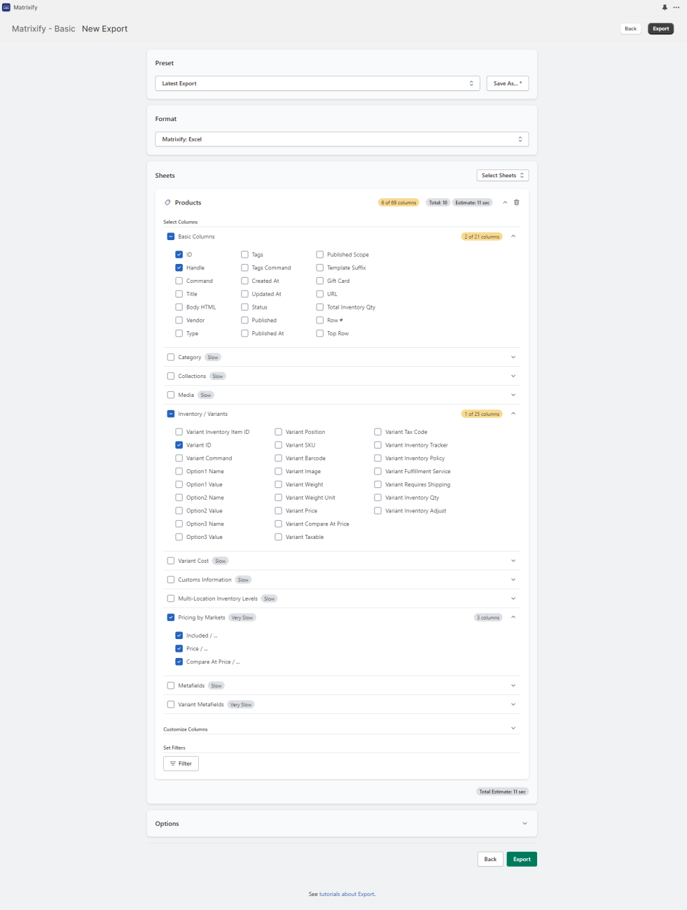 Bulk update Shopify Product Market and B2B Pricing - Matrixify App