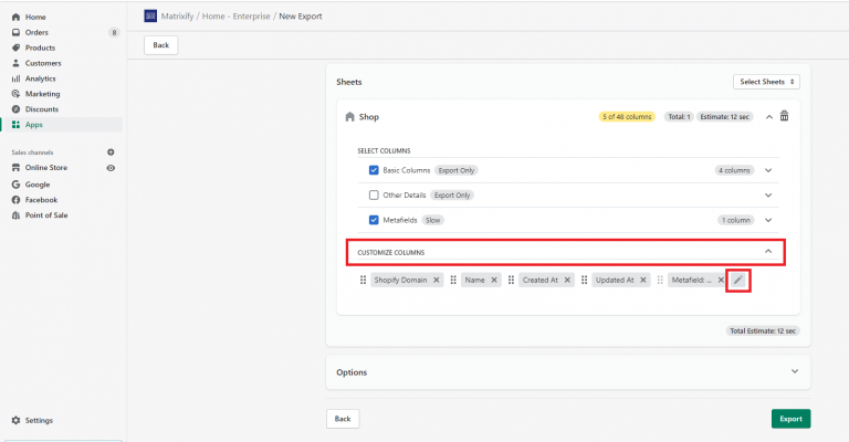 Import, Export and Update Shopify Shop Metafields in bulk