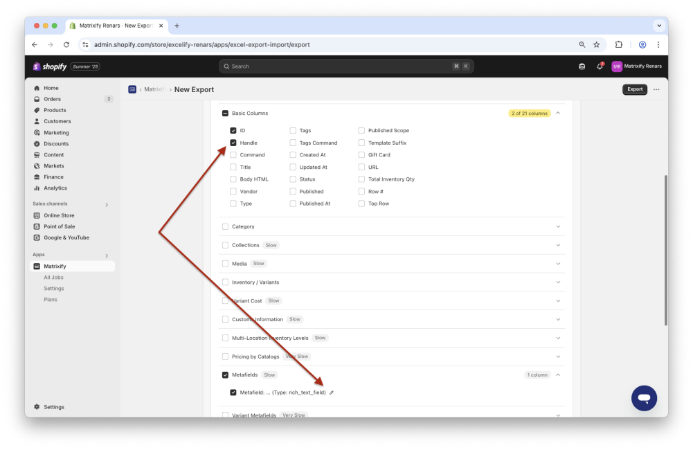 Bulk update Shopify Rich Text Metafields using HTML or Markdown - Matrixify App