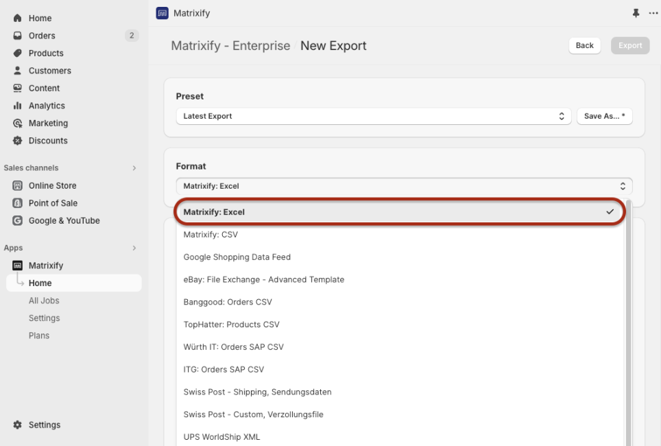 How to export Shopify URL Redirects to Excel or CSV spreadsheet