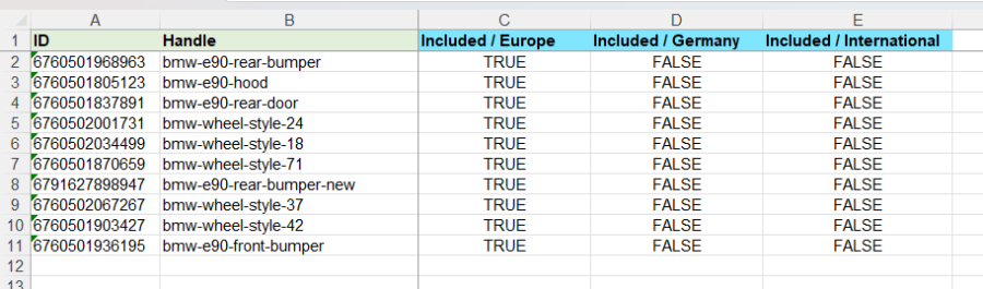 How to bulk include or exclude Products from Shopify Markets - Matrixify App
