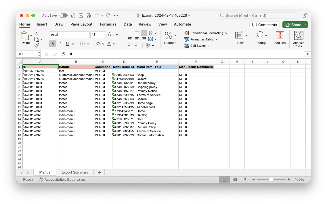 Bulk Remove And Delete Shopify Navigation Menus And Menu Items Matrixify App