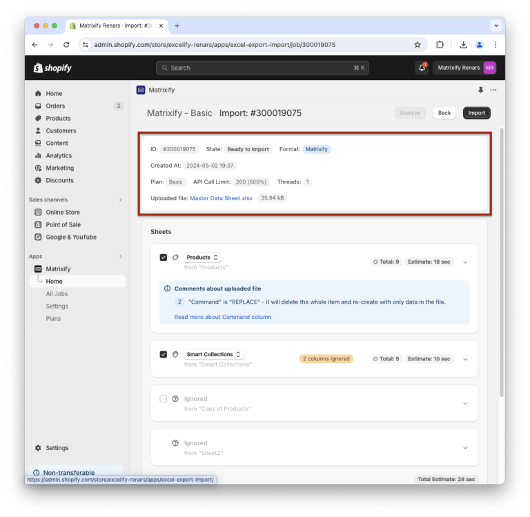 Import data to Shopify with Matrixify - Matrixify App