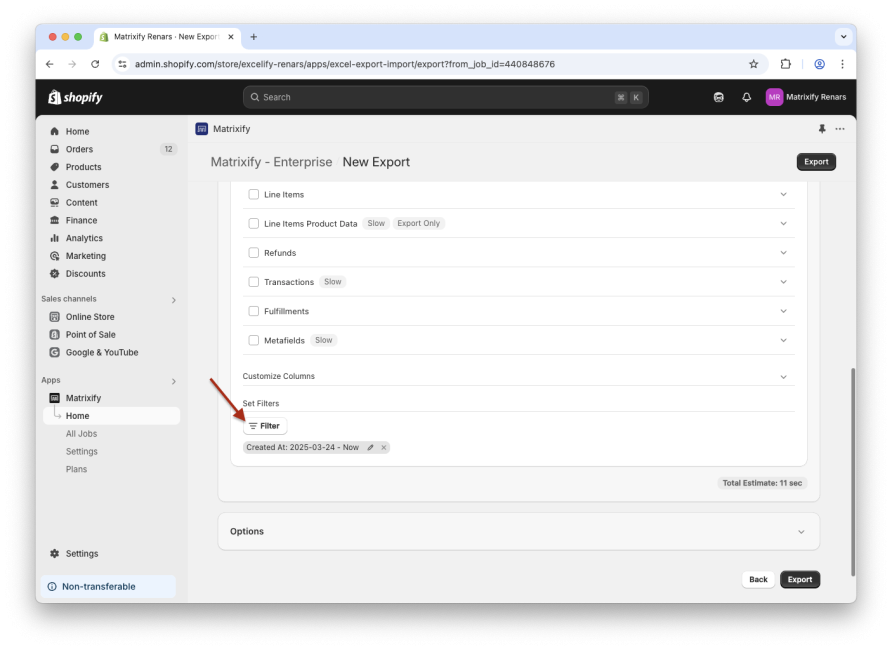 Bulk partially refund Shopify Orders for specific amount - Matrixify App