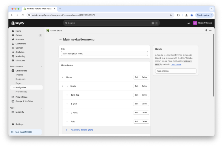 How to clone and copy Navigation Menus between Shopify stores ...