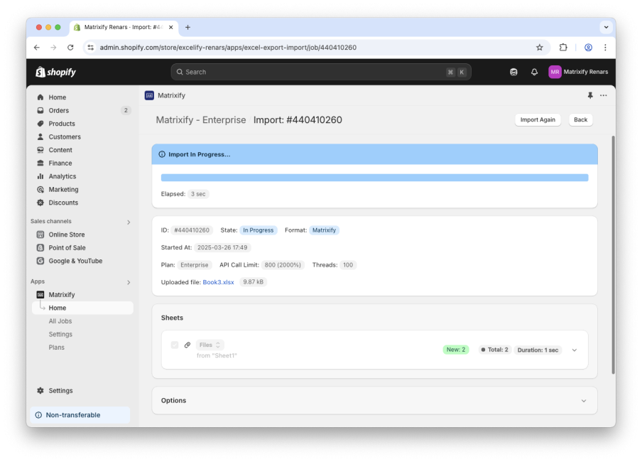 Bulk Import Shopify Content Files from URL links - Matrixify App