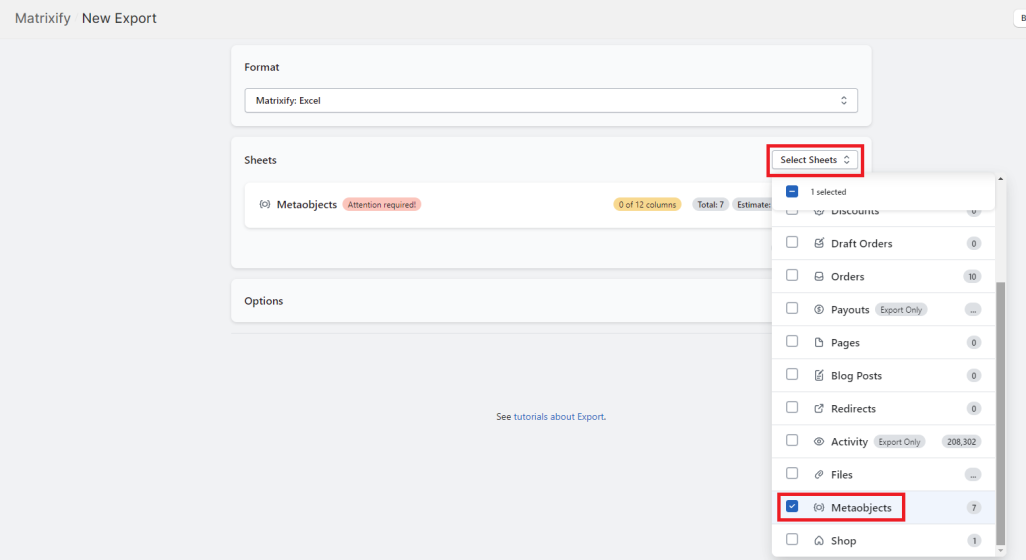 How To Export Shopify Metaobject Entries To Excelcsv File Matrixify App