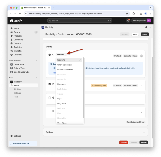 Import data to Shopify with Matrixify - Matrixify App
