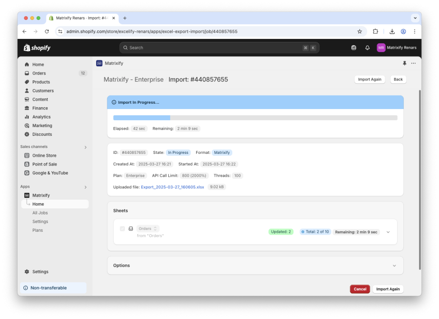 Bulk partially refund Shopify Orders for specific amount - Matrixify App