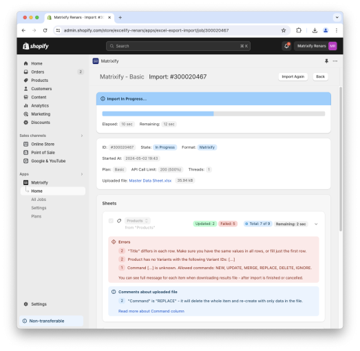 Import data to Shopify with Matrixify - Matrixify App