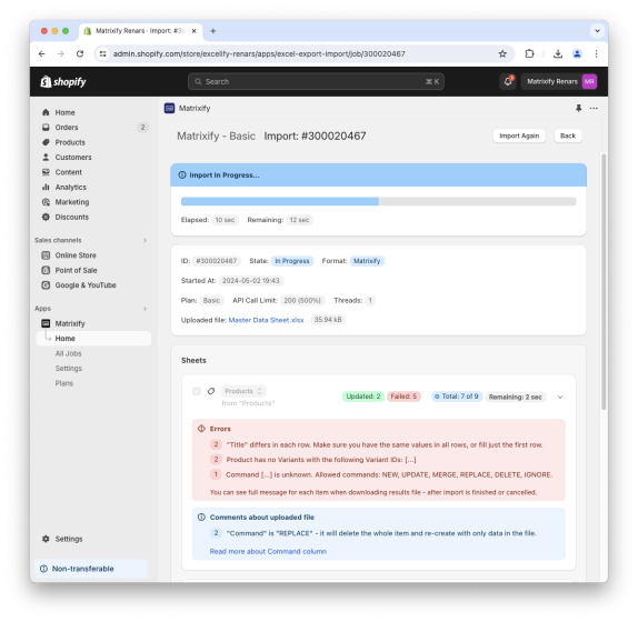 Import data to Shopify with Matrixify - Matrixify App