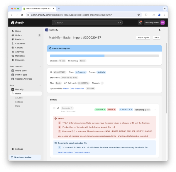 Import data to Shopify with Matrixify - Matrixify App