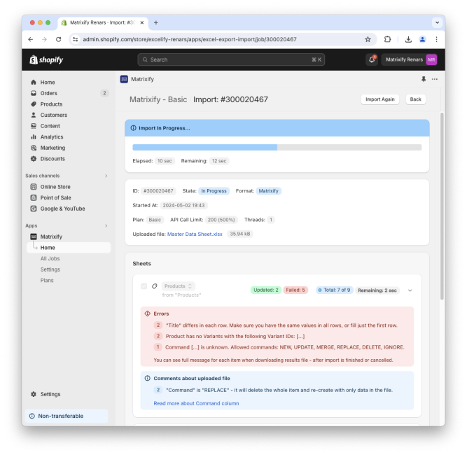 Import data to Shopify with Matrixify - Matrixify App