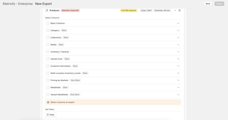 How To Bulk Export Products From Shopify With Matrixify