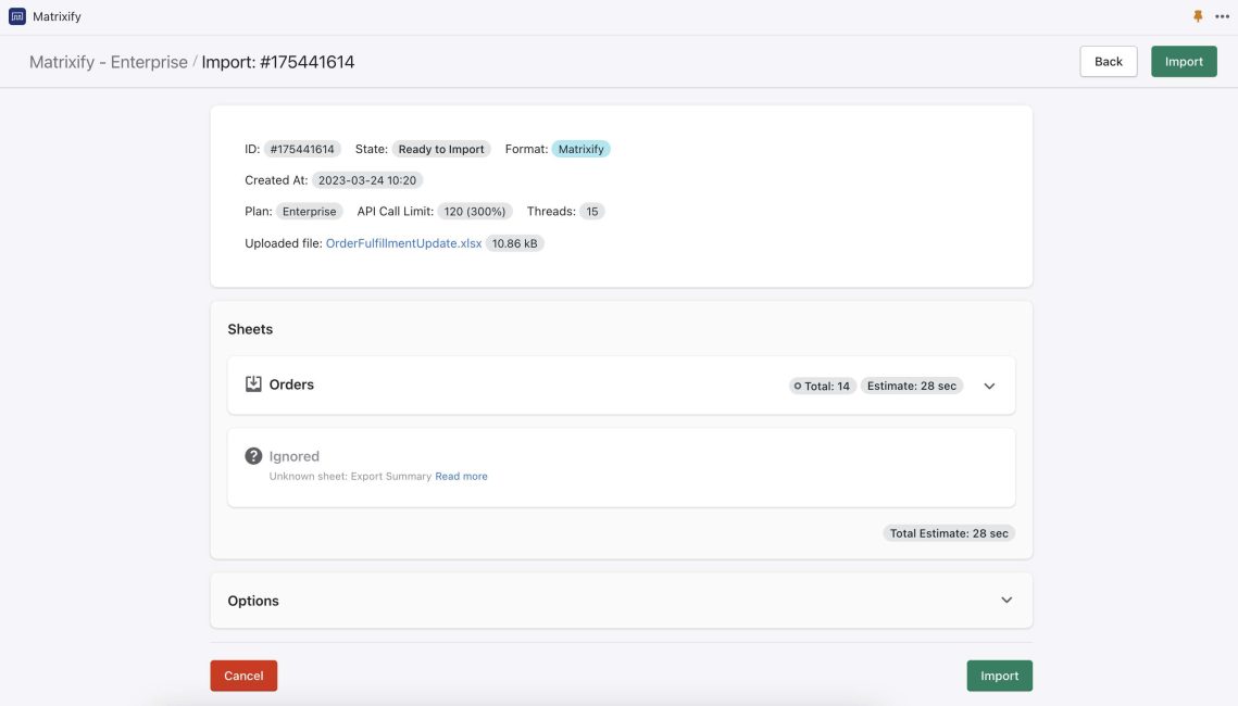 Export & Update Shopify tracking numbers in bulk with Matrixify