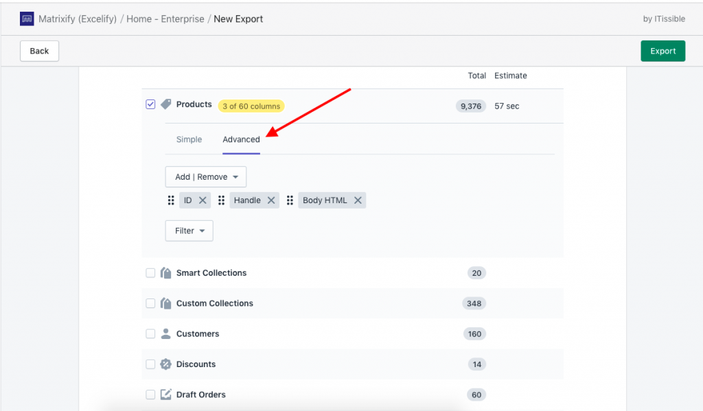 How to bulk edit product descriptions In Shopify - Matrixify
