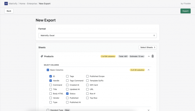How to bulk update Shopify Product Status - Matrixify App