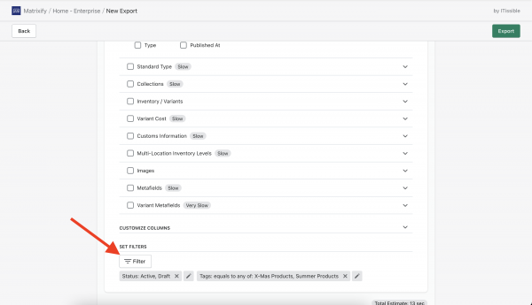 How to bulk update Shopify Product Status - Matrixify App