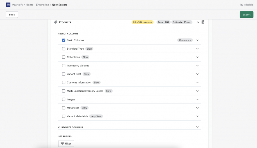 How To Bulk Export Products From Shopify With Matrixify
