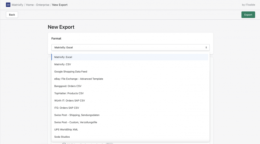 How to bulk export products from Shopify with Matrixify