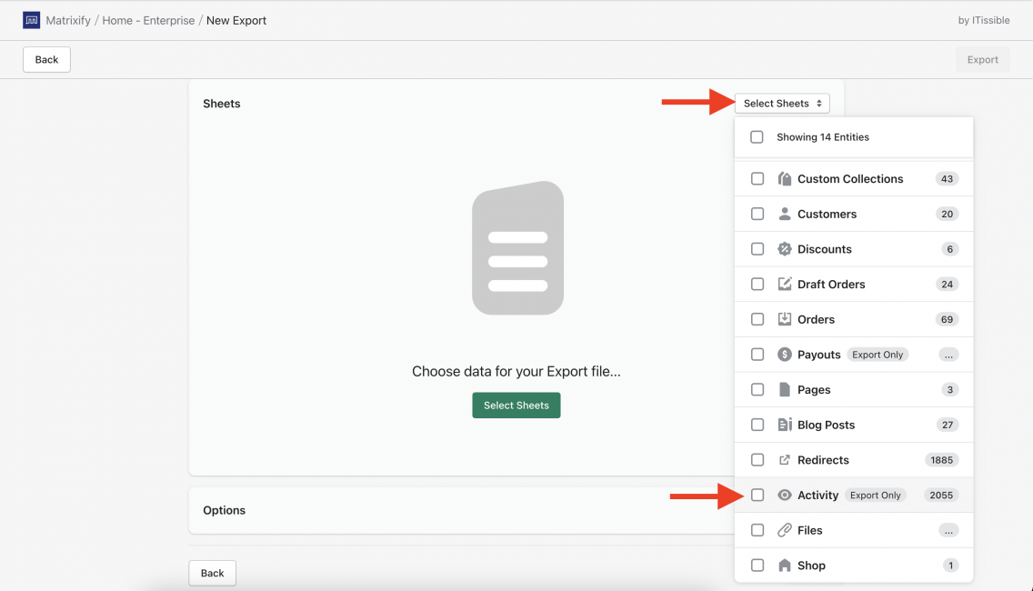 Export Shopify Admin Activity log to an Excel or CSV file