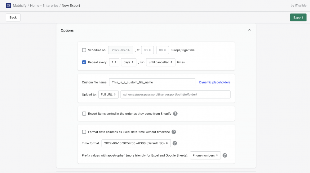 Export Shopify Admin Activity log to an Excel or CSV file