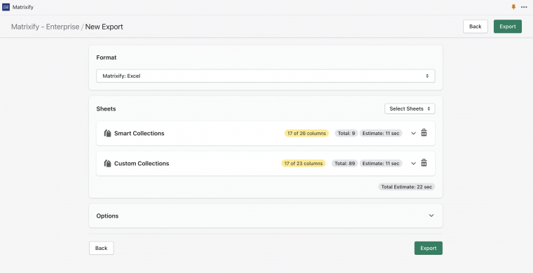 Bulk Delete Collections from Shopify - Matrixify App