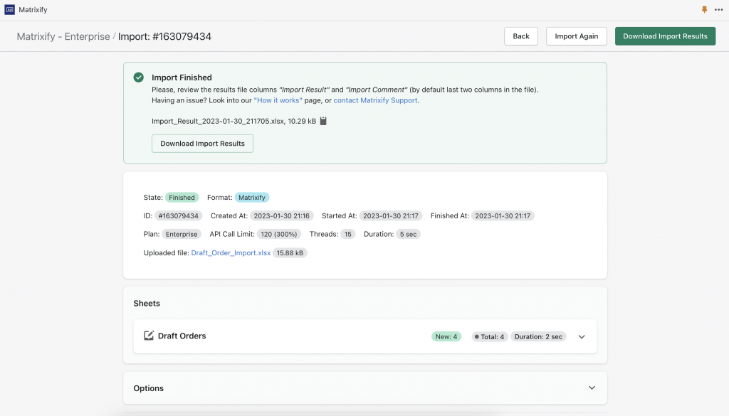 How to Import Shopify Draft Orders with the Matrixify app