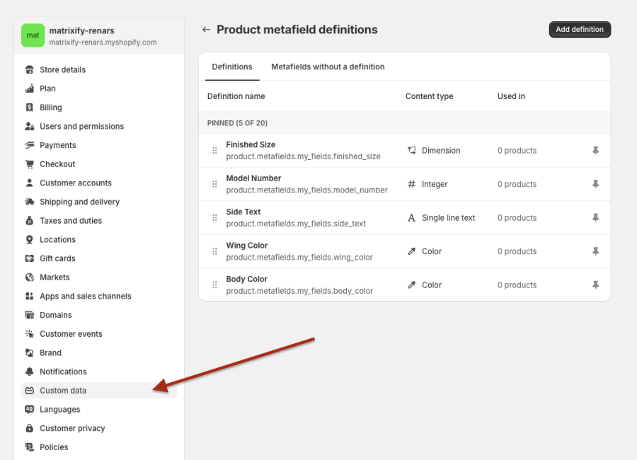 How to manage Shopify Metafields? - Matrixify App