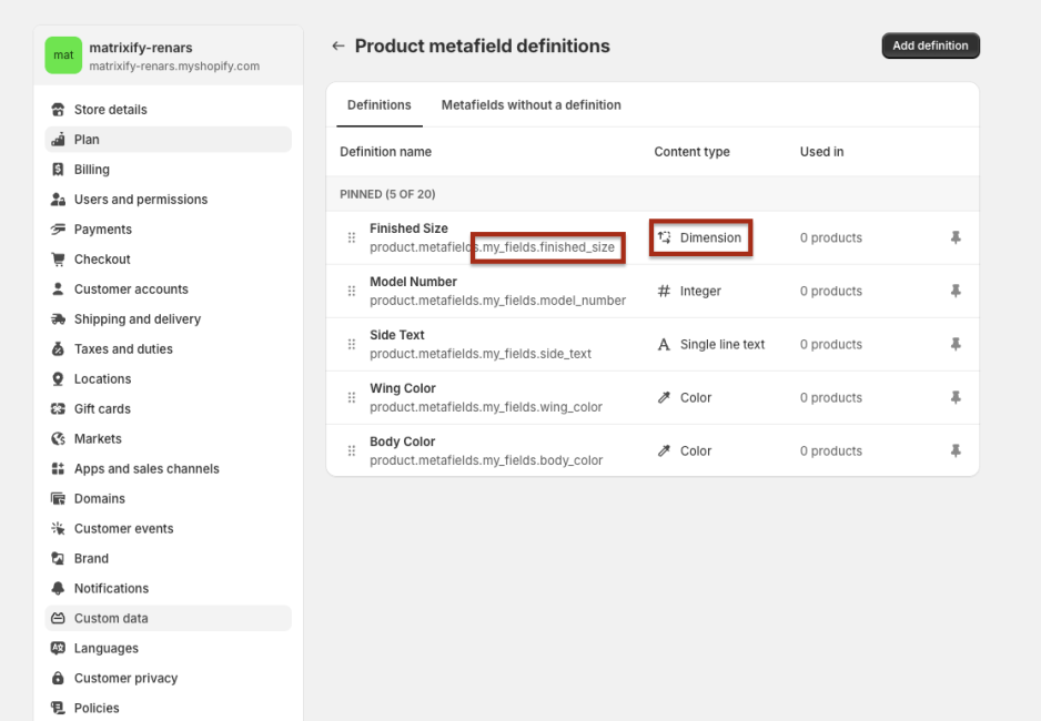 How to manage Shopify Metafields? - Matrixify App