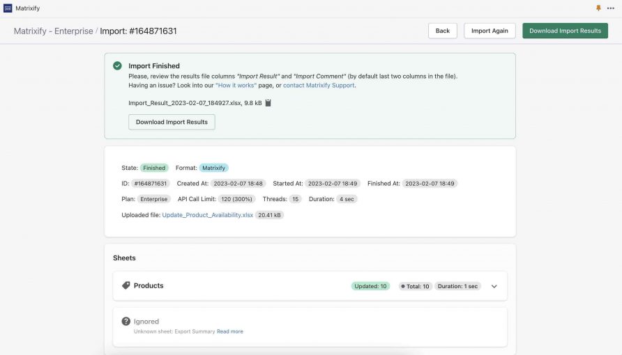 Publish or Unpublish Shopify Products in bulk - Matrixify App