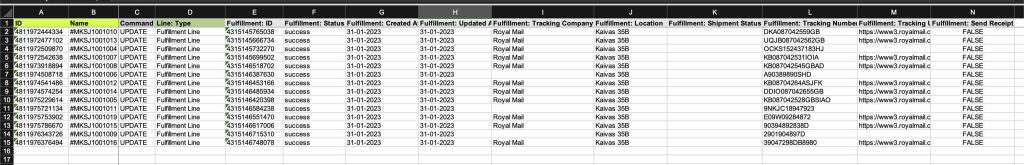 Export & Update Shopify tracking numbers in bulk with Matrixify