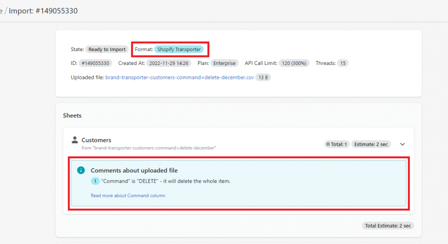 How to import Shopify Transporter CSV files